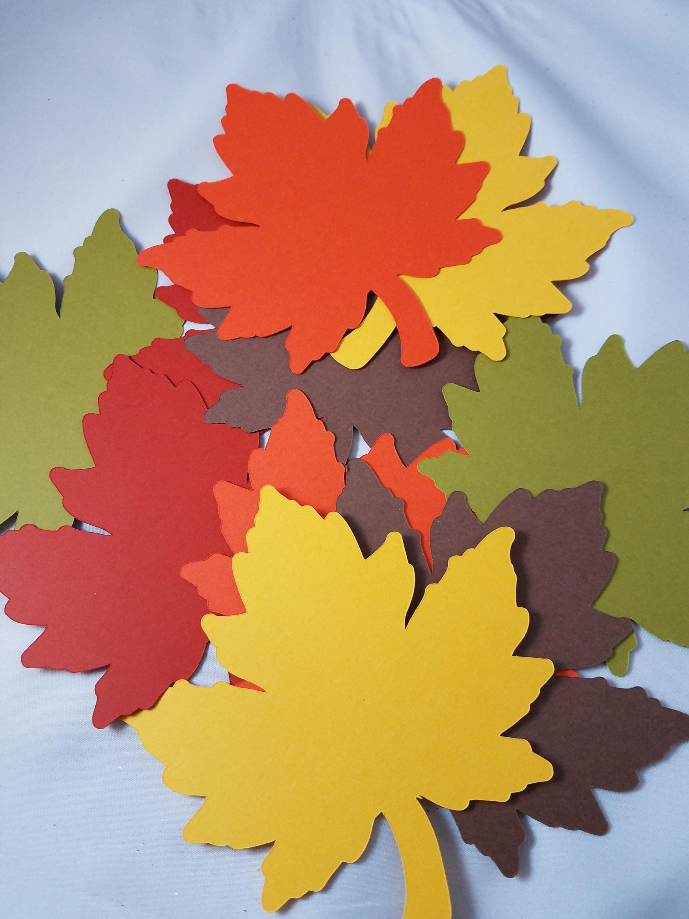 50 Fall Maple Leaves Leaf Die Cuts 4 Inches Autumn Cut Outs - Etsy