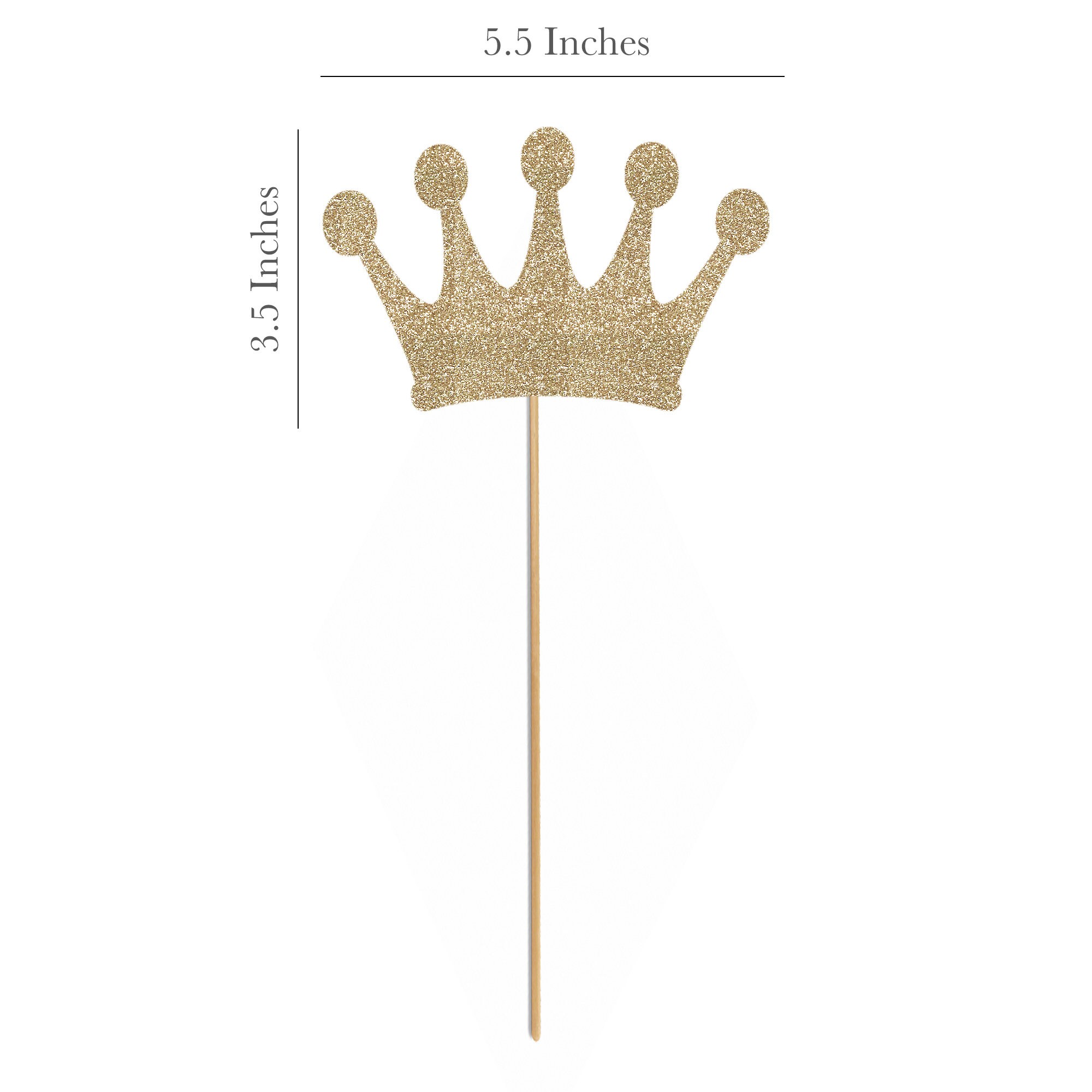 3 Glitter Princess Crown Centerpiece Sticks /princess Tiara Sticks ...