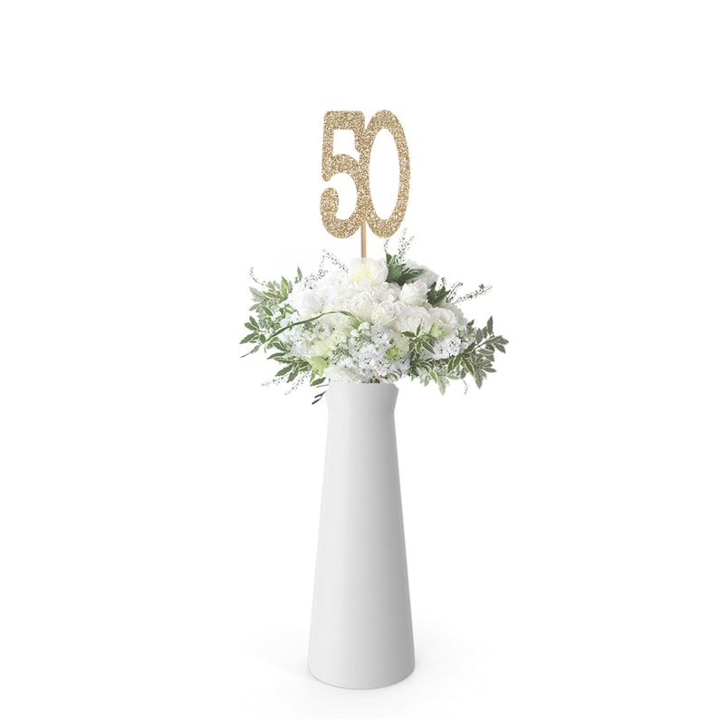 3 Large Glitter Centerpieces // 50th Birthday Centerpiece Decorations ...