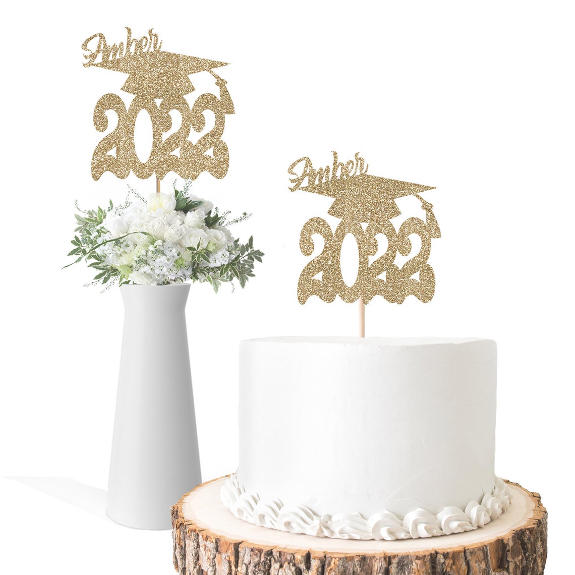 2 Personalized Graduation Party Decorations / Graduation Cap ...