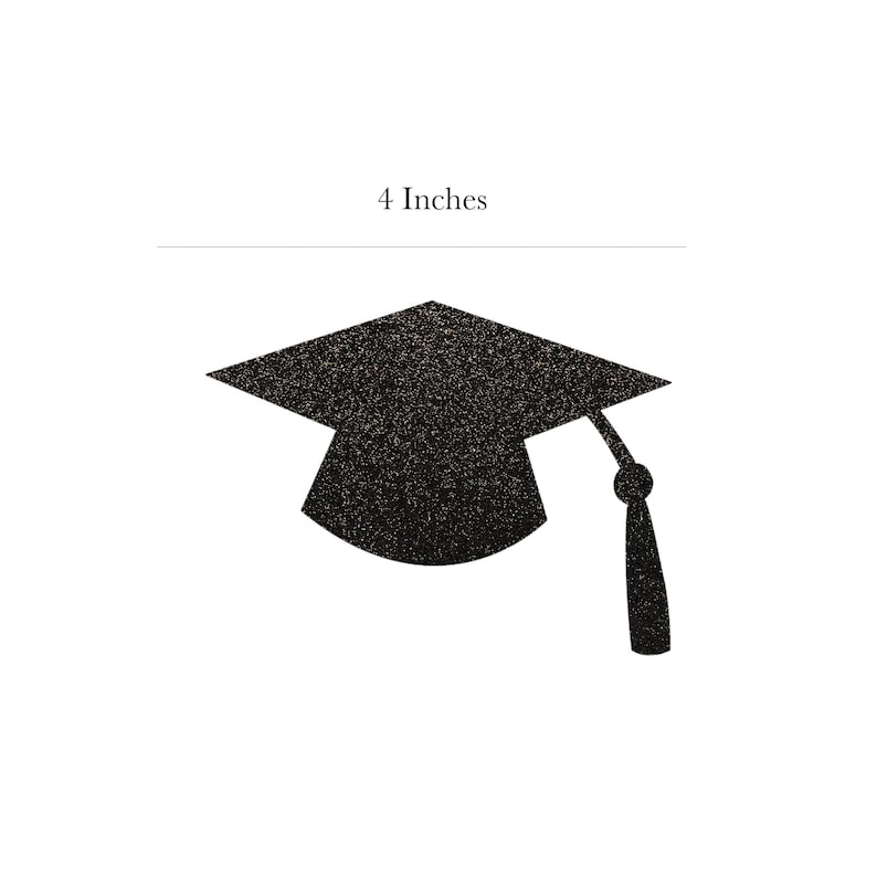 12 Glitter Graduation Cap Die Cuts / Cut Outs / Large Graduation Cap ...