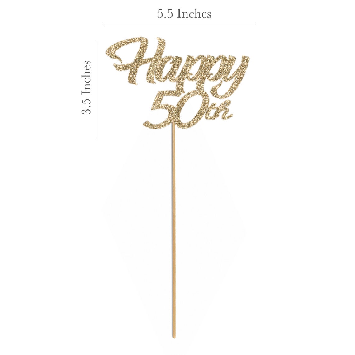 3 Happy 50th Cake Topper /anniversary Sticks / Birthday Party - Etsy