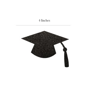 12 Glitter Graduation Cap Cut Outs / Die Cuts / Graduation Party Decor ...