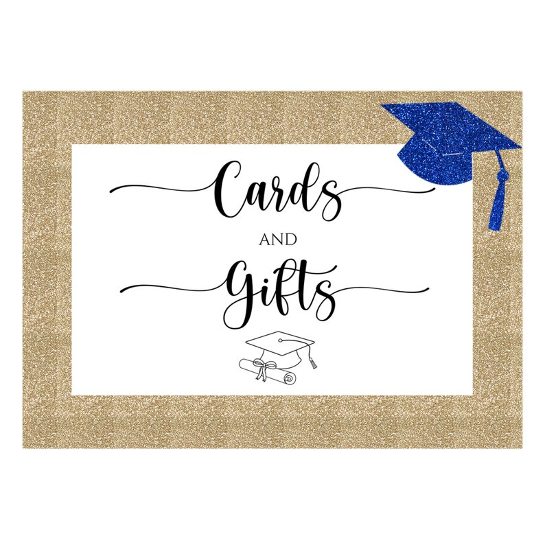 Cards and Gifts Graduation Sign for Grad Decorations Candy - Etsy