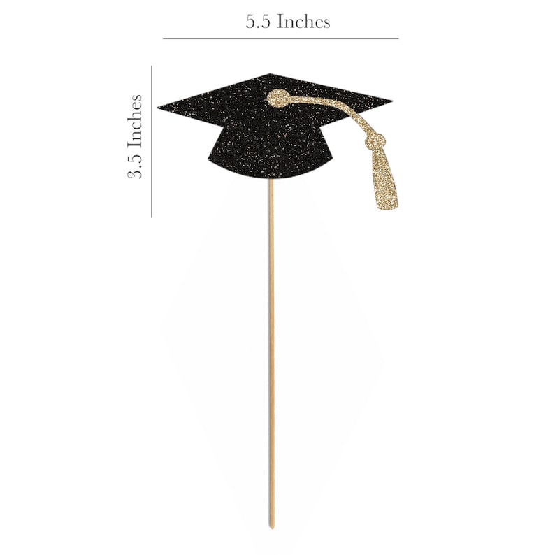 3 Glitter Graduation Cap Centerpieces // Large Graduation Diploma ...