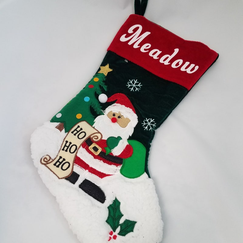 Santa Stocking - Etsy