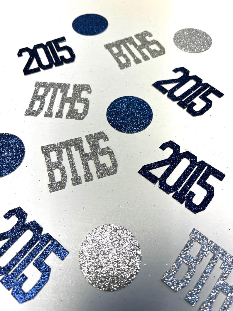 Personalized School Letters and Year Class Reunion Confetti, 50th, 40th ...
