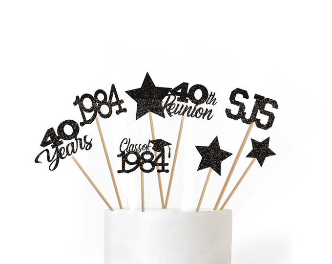 8 Class Reunion Centerpiece Sticks, Class Reunion Party Decorations ...