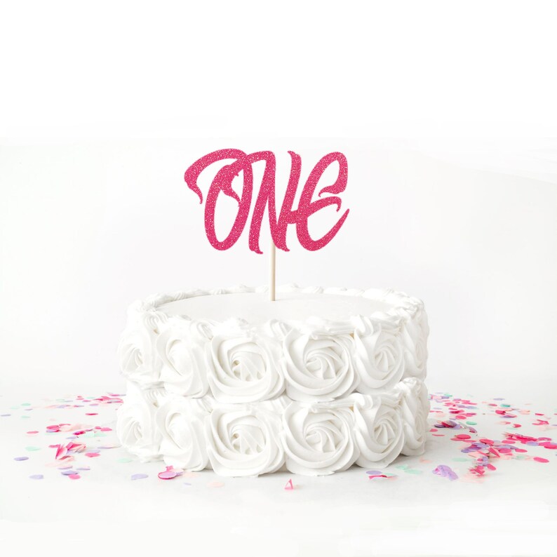 One Cake Topper, Smash Cake Topper, Glitter One Cake Topper, Birthday ...
