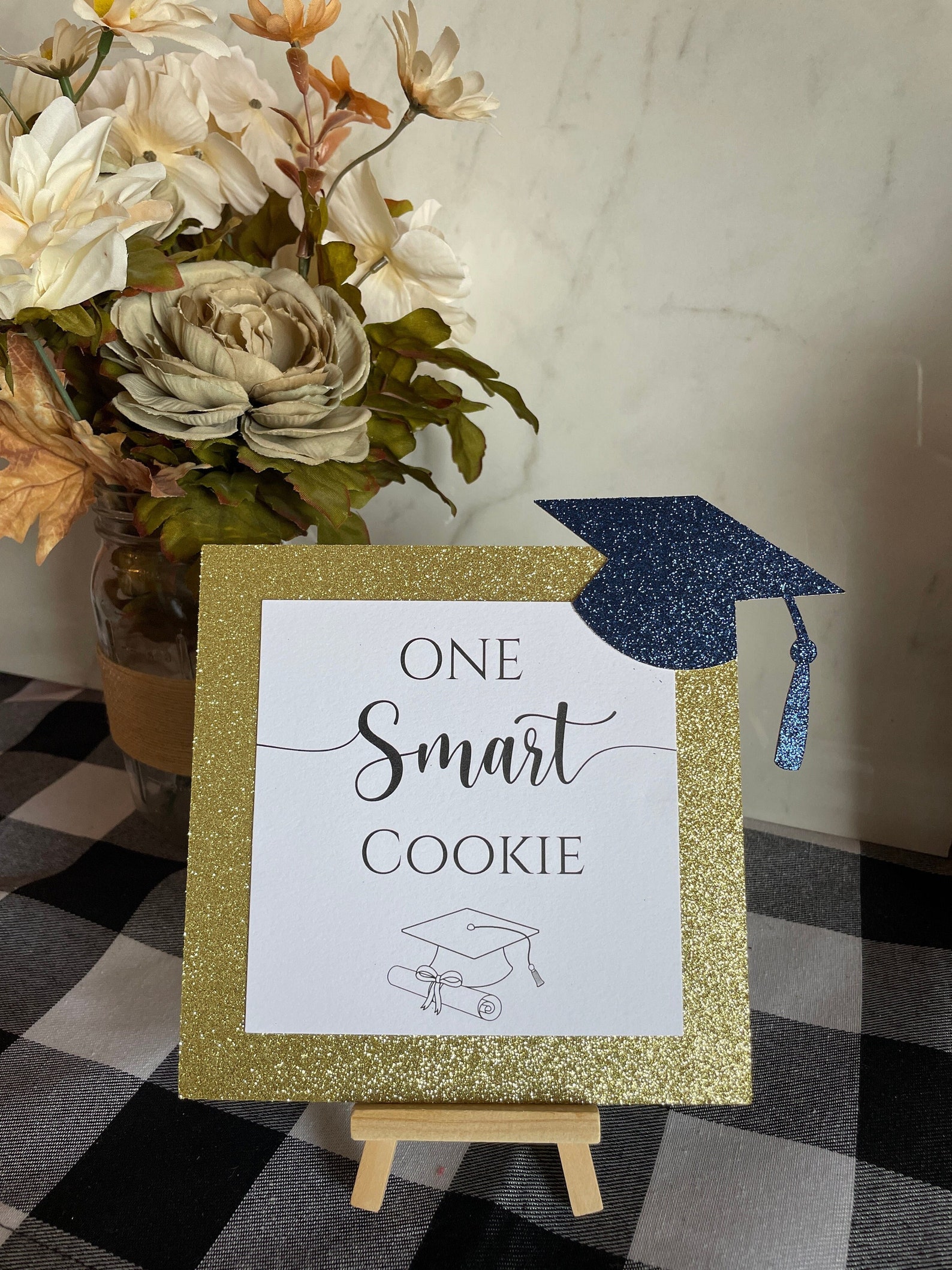 One Smart Cookie Graduation Sign for Candy Buffet Table or Dessert Bar ...