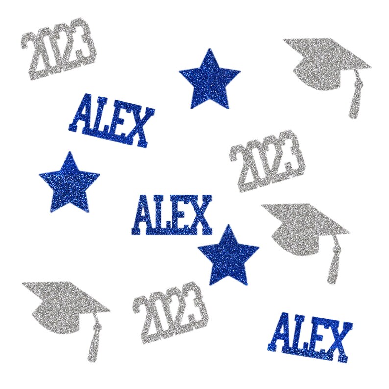 100 Personalized Name Year Graduation Confetti // Graduation - Etsy