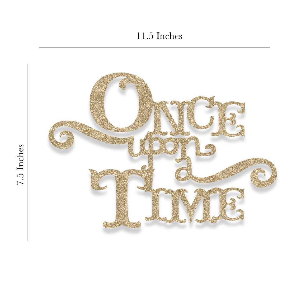 Gold Glitter Once Upon A Time Die Cut or Sign 11 X 7 1/2 - Etsy