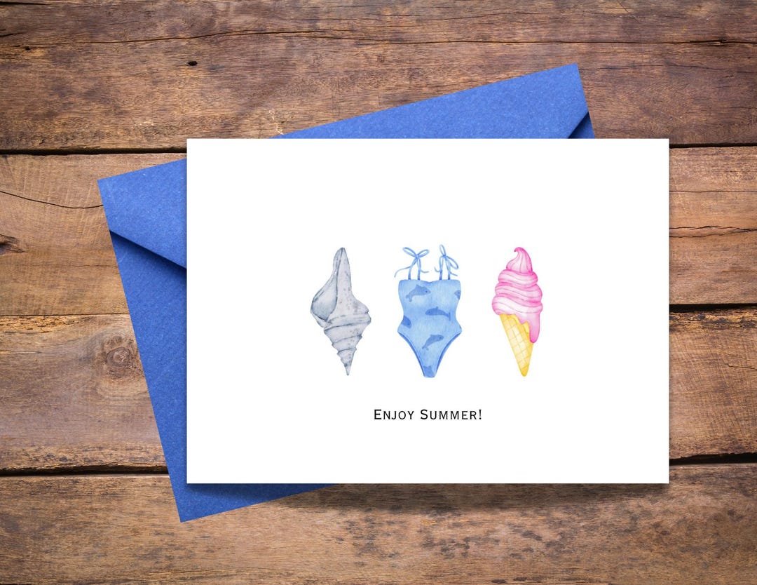 Printable Summer Greeting Card: Instant Digital Download (5x7 Inch) - Etsy