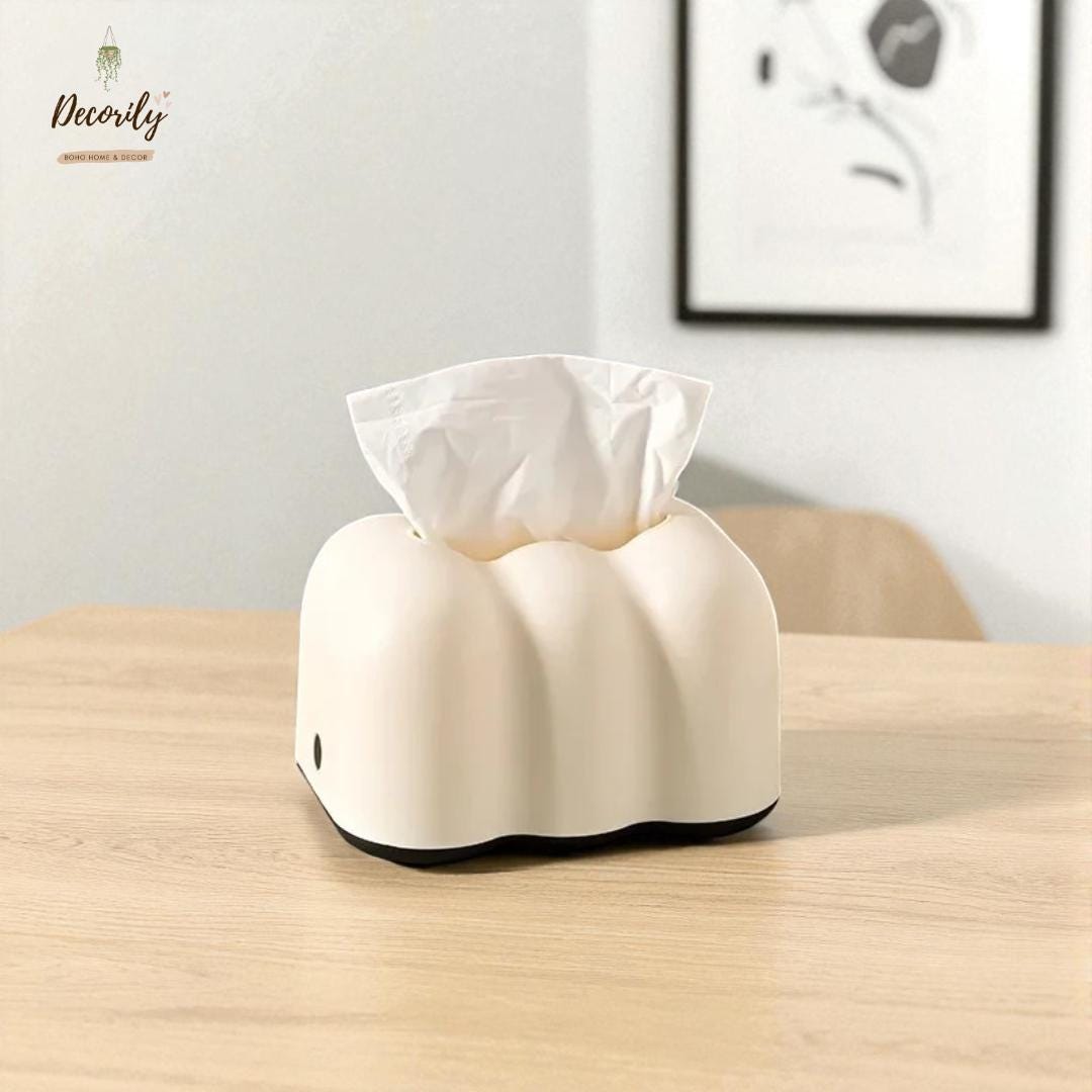 Cloud Tissue Box Cover, Modern Decorative Tissue Holder, Napkin ...