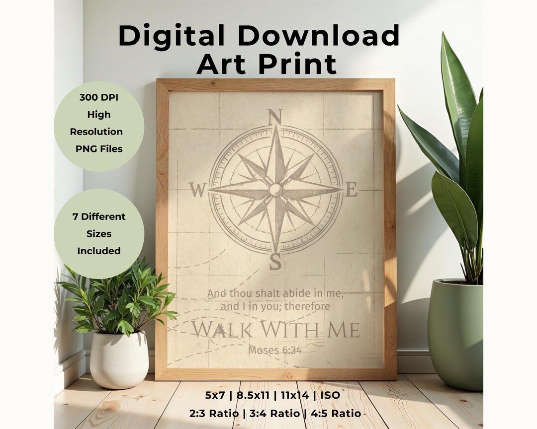 Walk With Me Scripture Wall Art Printable | LDS Youth Theme 2026 ...
