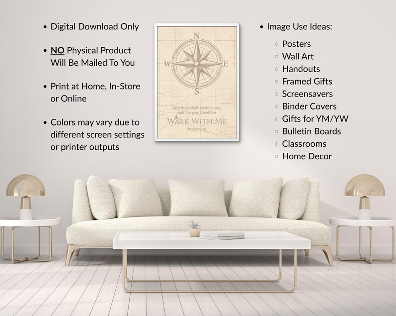 Walk With Me Scripture Wall Art Printable | LDS Youth Theme 2026 ...
