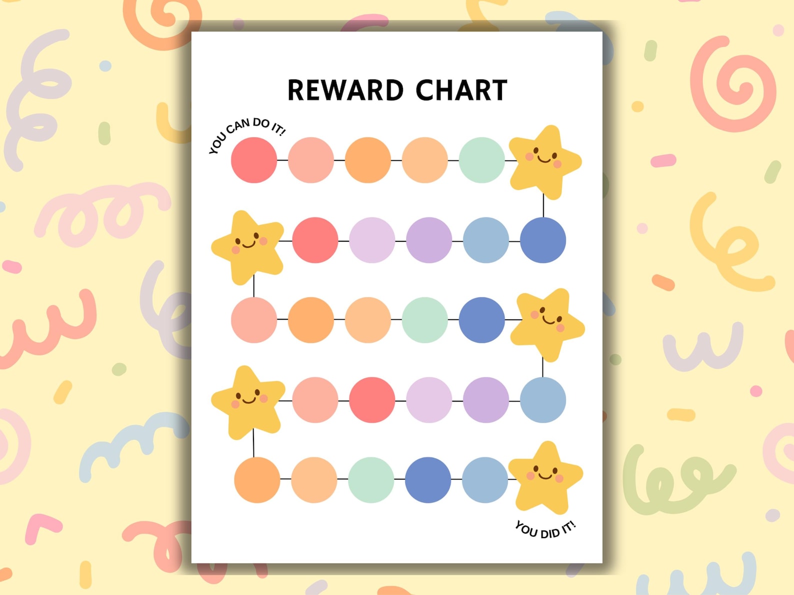 Kids Reward Chart | Star Sticker Chart | Toddler Reward Chart ...