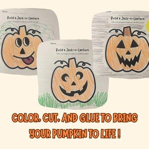 Build-a-pumpkin Printable: Kids Halloween Craft Activity (PDF Download ...