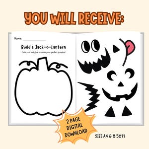 Build-a-pumpkin Printable: Kids Halloween Craft Activity (PDF Download ...