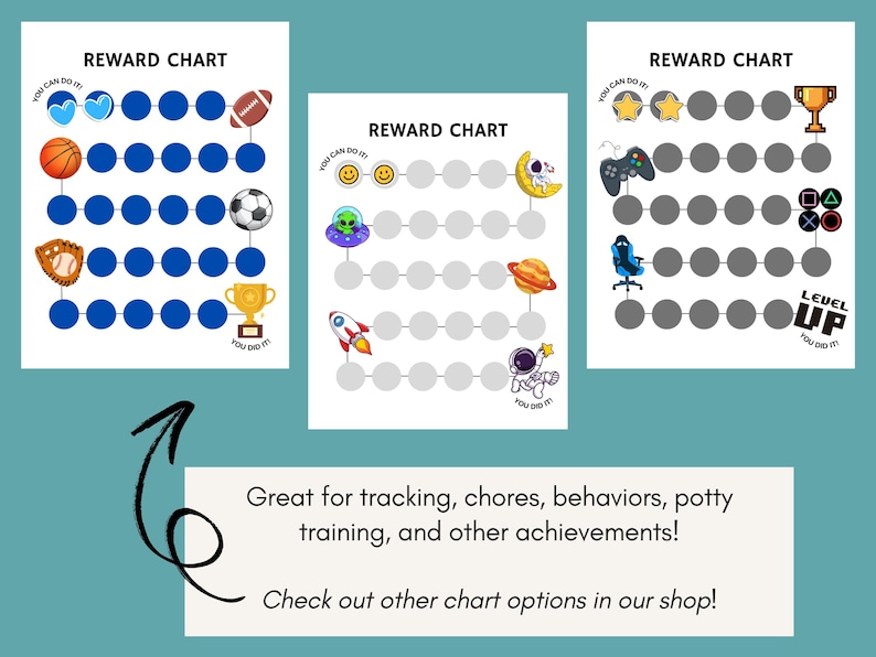 Sports Reward Chart | Printable Behavior Tracker for Kids (instant ...