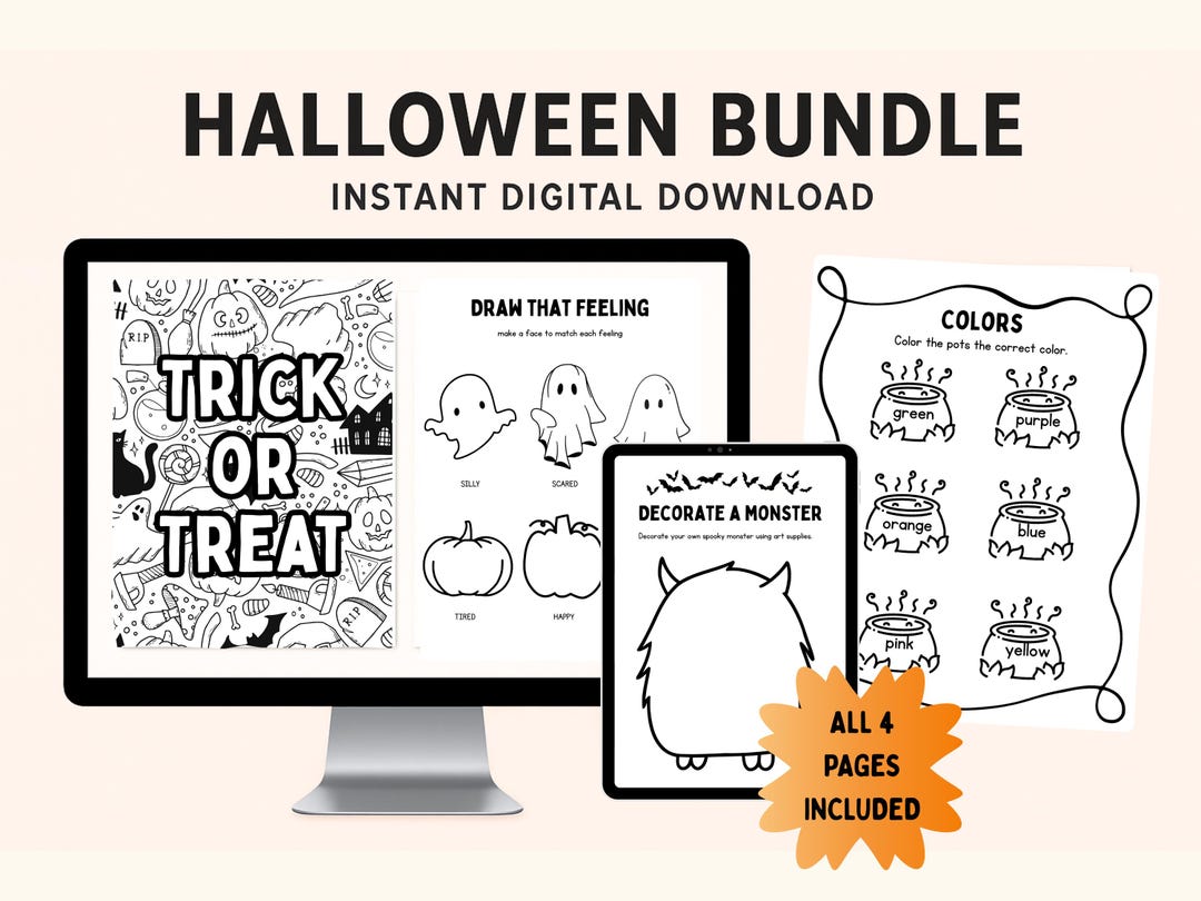 Halloween Activity Bundle | Kids Printable Worksheets | Social ...