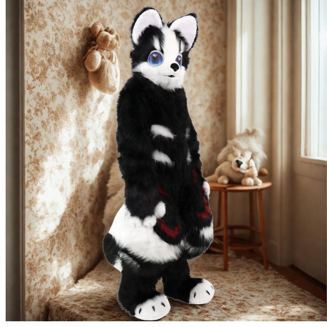 Fursuit Full Body, All-black Fursuit Trousers Teen Cosplayers ...