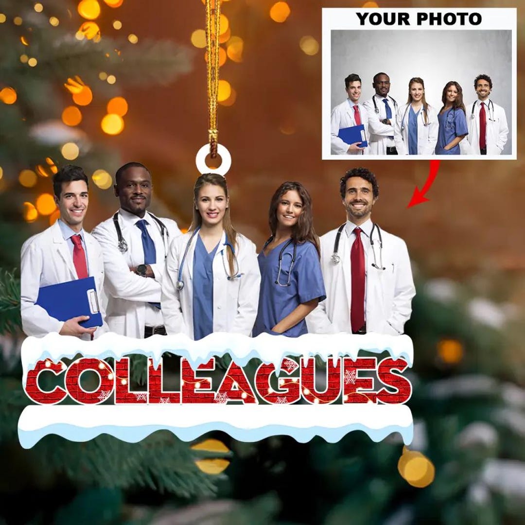 Personalized Photo Medical Colleague Christmas Ornament, Best Gift for ...