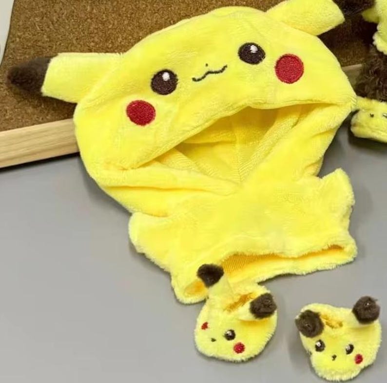 Pikachu Suit Labubu Doll Outfit | Handmade Pokémon-inspired Costume for ...