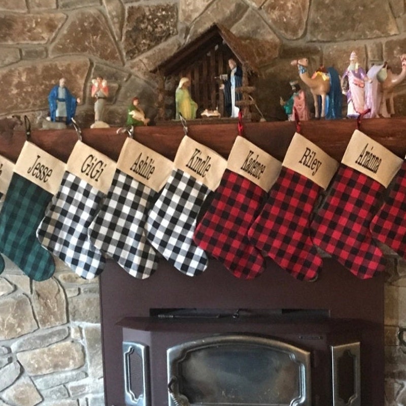 Plaid Stocking - Etsy