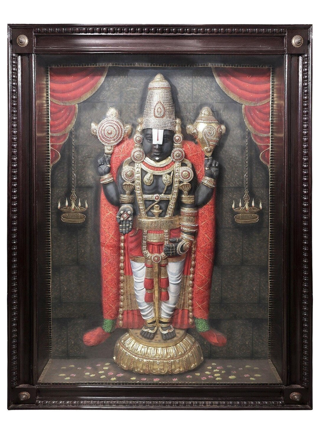Super Fine Lord Tirupati Balaji Tanjore Painting | Traditional Colors ...