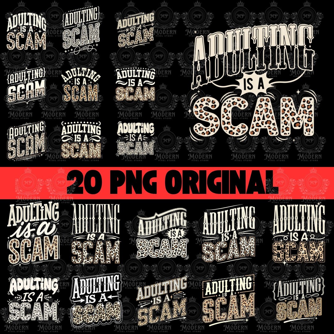 20 Adulting is A Scam Digital Download, Funny Adult Sarcasm Printable ...