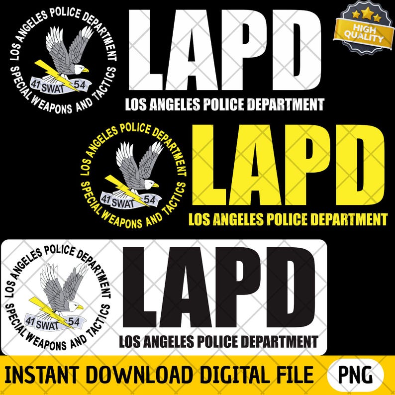 LAPD Los Angeles Police PNG & SVG Digital Download - Instant Download ...