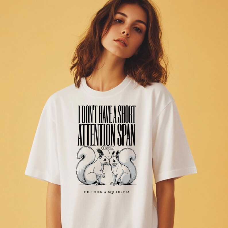 Funny Squirrel Digital Design, Distracted Mind Graphic, Instant ...