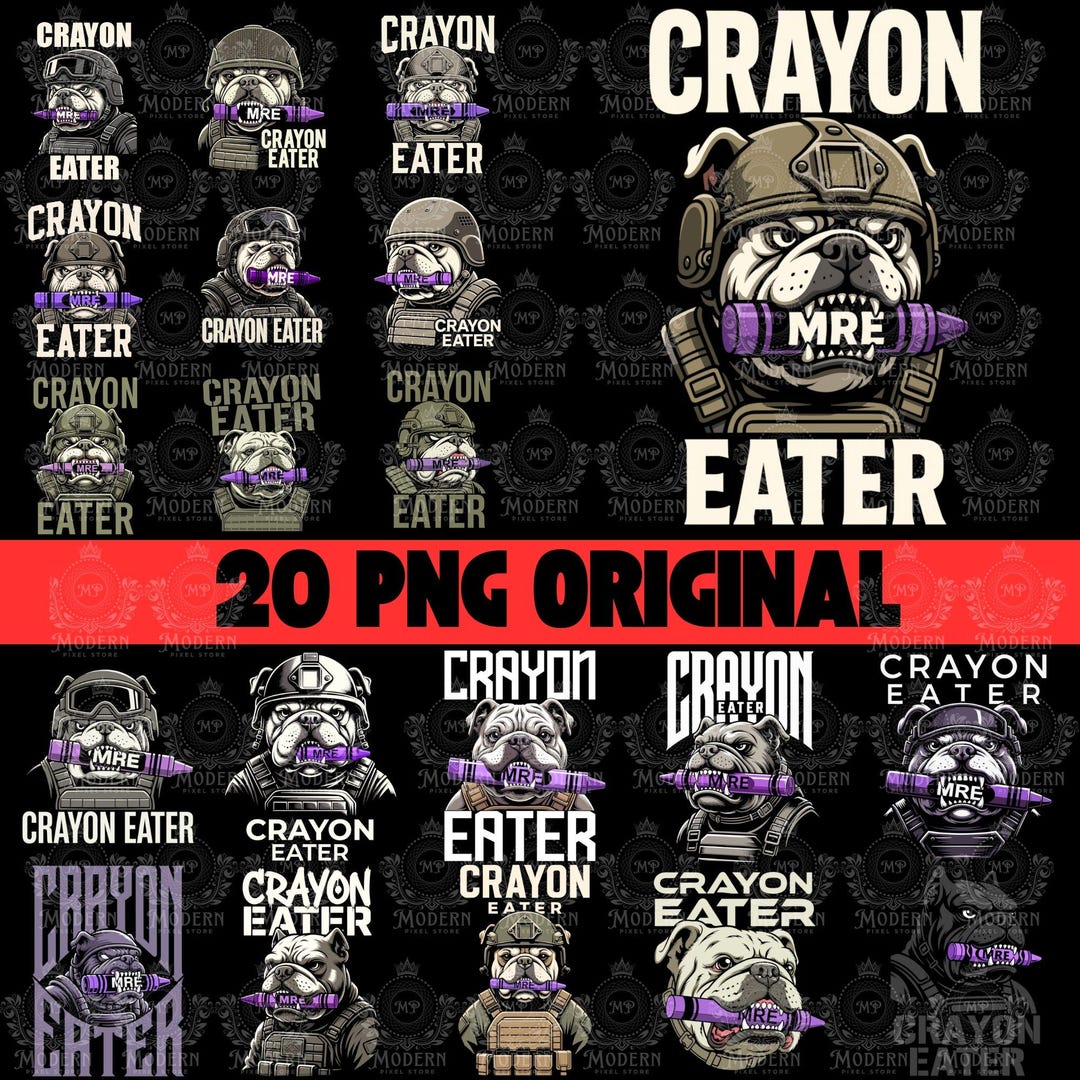 20 Design Crayon Eater Military Meme PNG – Patriotic Camo Graphic ...