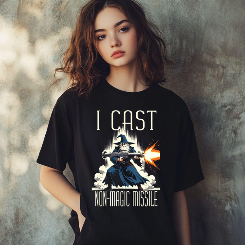 20 I Cast Non-magic Missile PNG - Funny Wizard Parody Meme PNG Digital ...