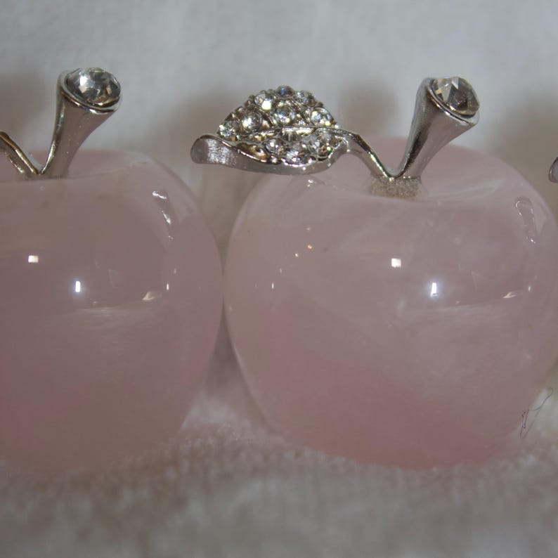 Hand-carved Rose Quartz Apple – Crystal Decor & Unique Gift - Etsy
