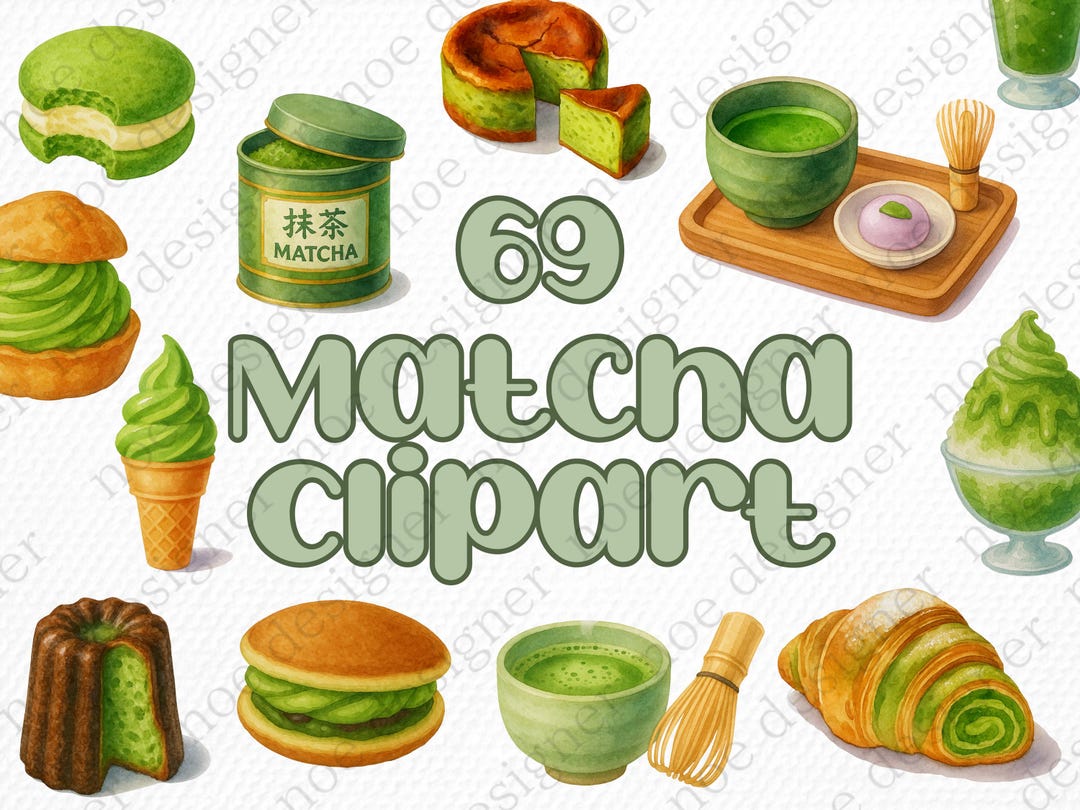 Matcha Clip Art - Etsy