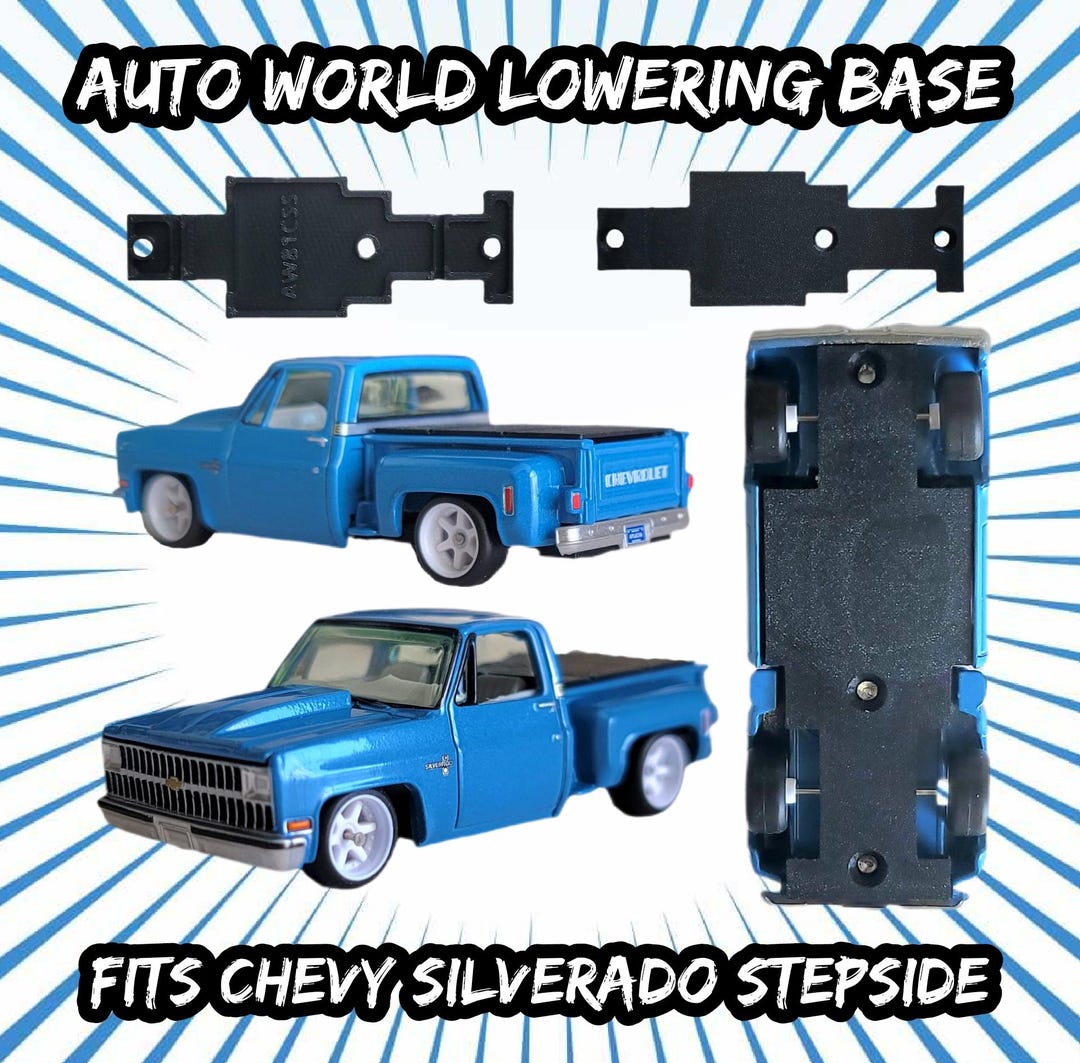 Auto World Chevy Silverado Stepside Lowering Base Custom 3D Printed ...