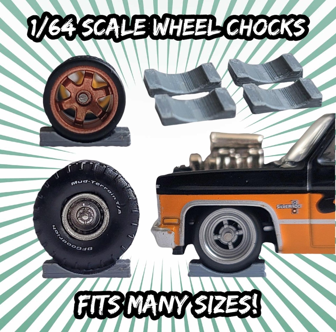 Wheel Chocks 1/64 Scale Custom 3D Printed Diecast Car Parts ...