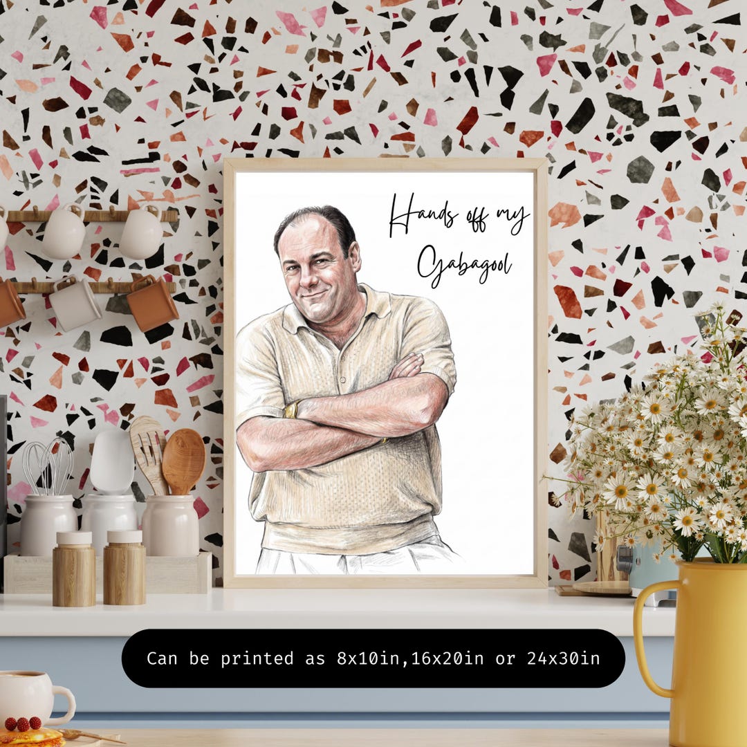 Tony Soprano 'gabagool' Kitchen Print, Funny Italian TV Show Decor ...