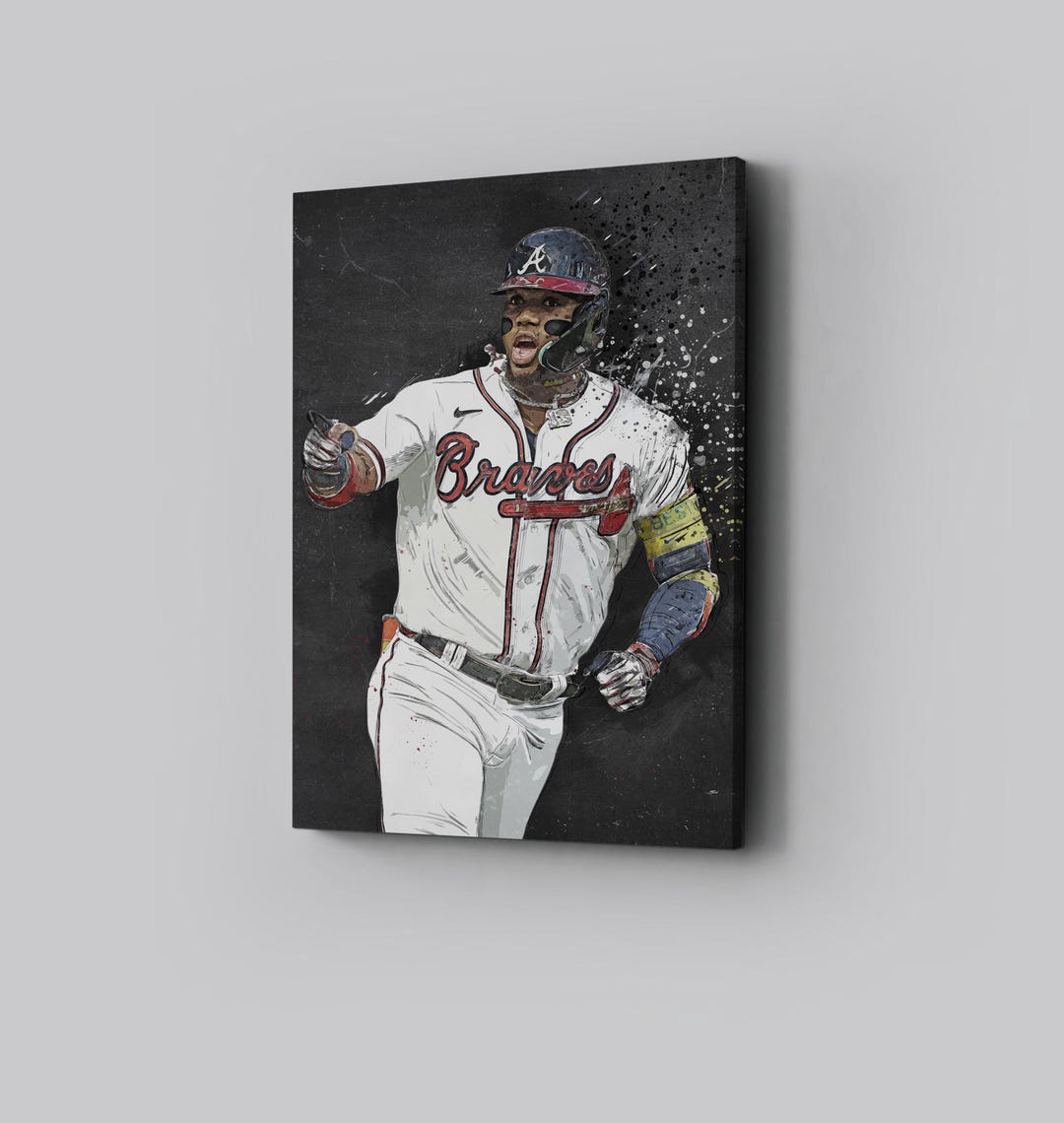 Ronald Acuna Jr Wall Art Atlanta Braves Poster Baseball Canvas MLB ...