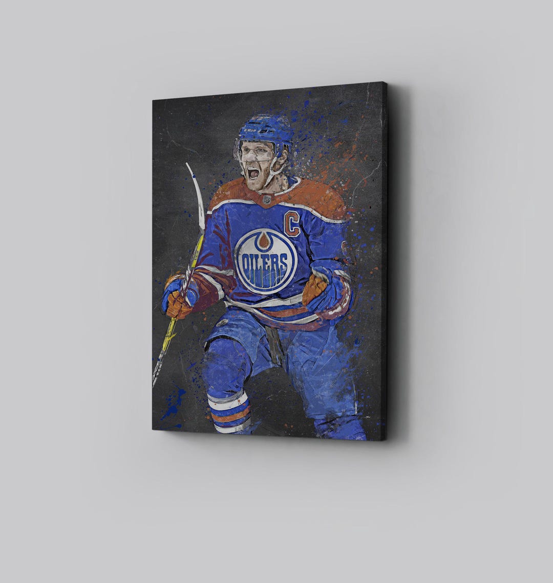 Connor Mcdavid Wall Art Edmonton Oilers Poster Hockey Canvas NHL Player ...