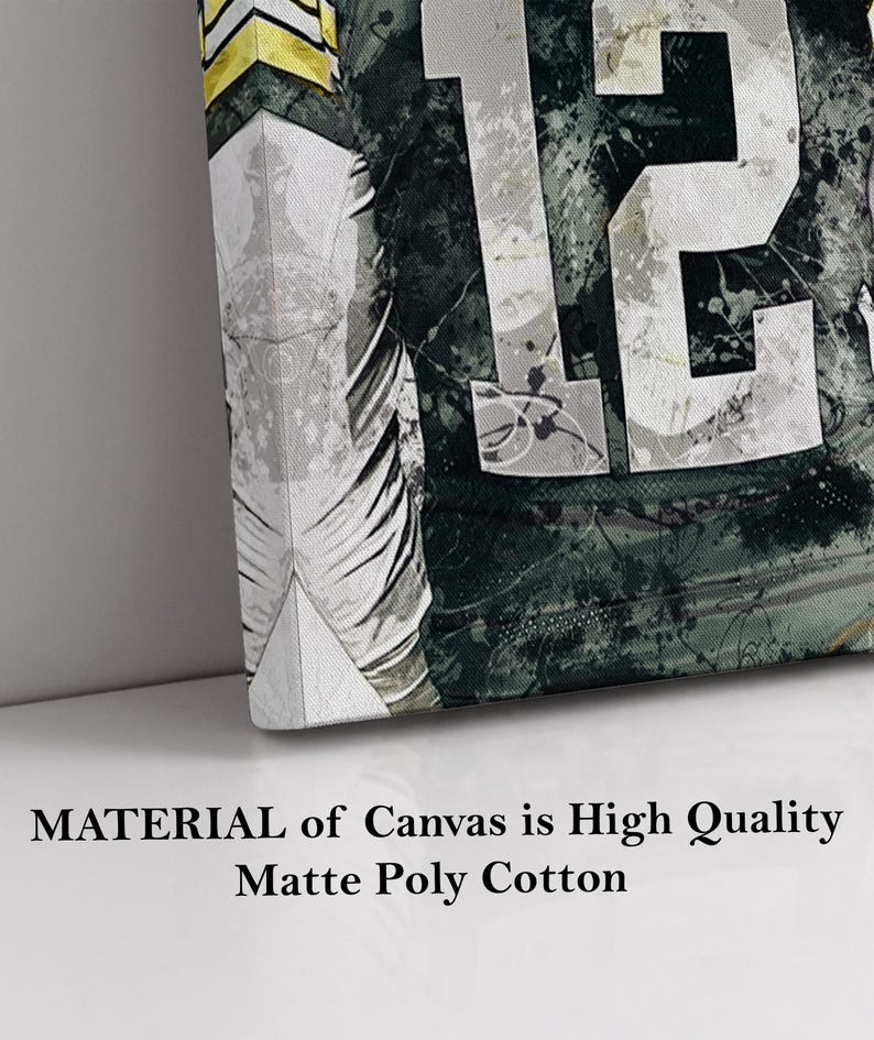 Love, Rodgers, Favre Wall Art Green Bay Packers Poster Football Canvas ...