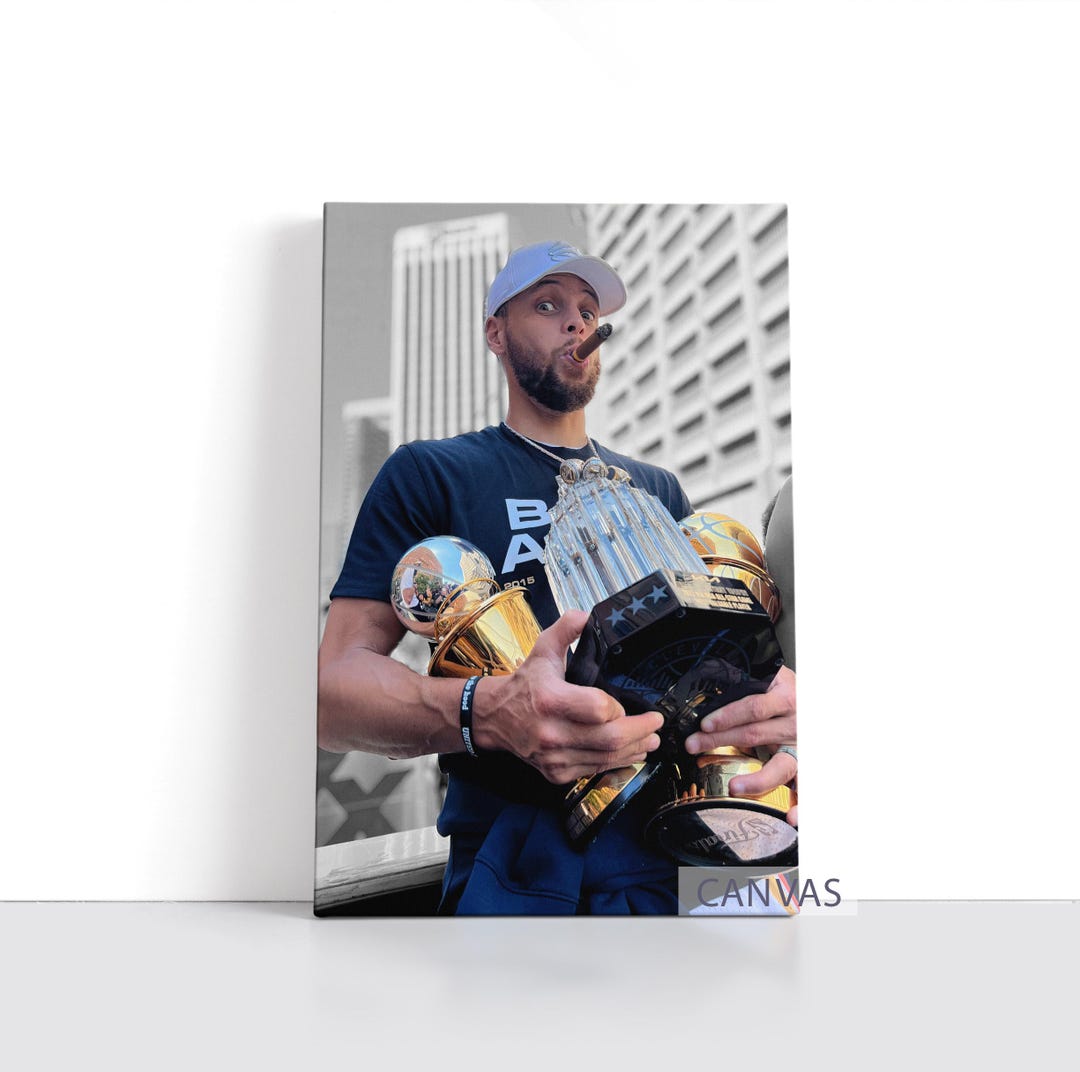 Stephen Curry Wall Art Golden State Warriors Poster Basketball Canvas ...