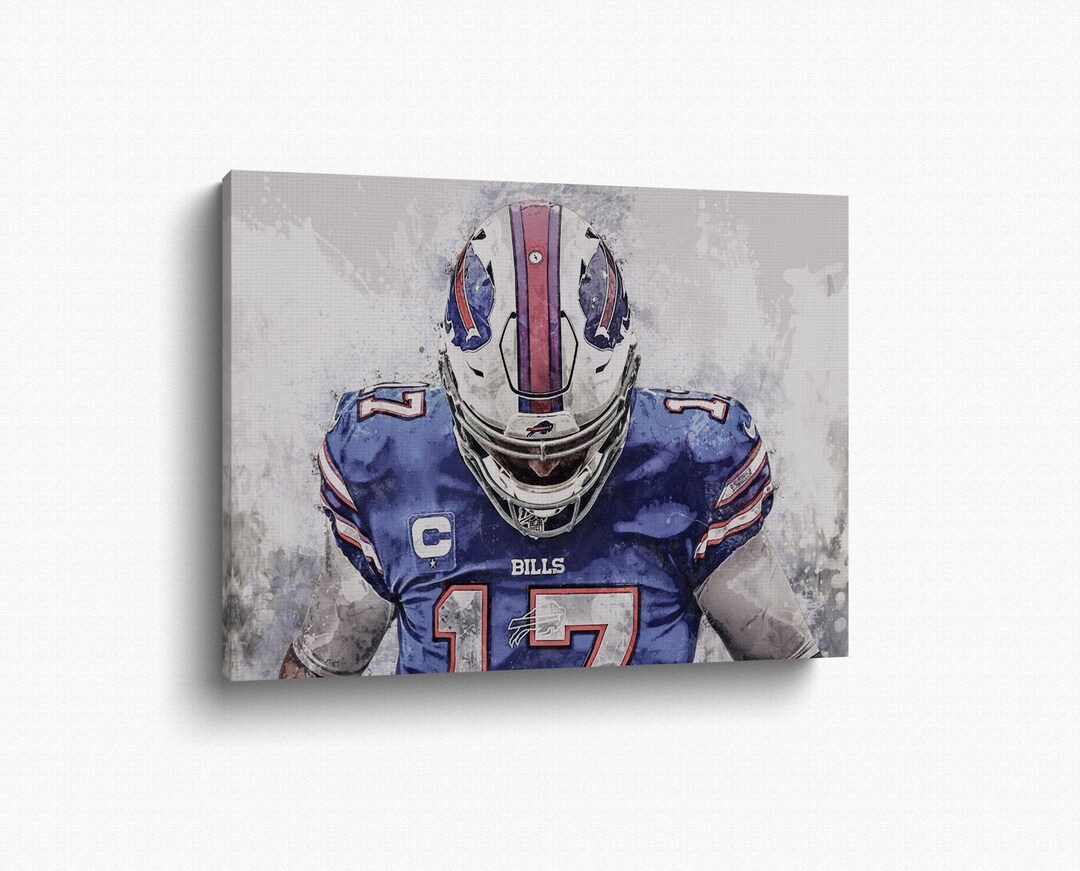 Josh Allen Wall Art Buffalo Bills Poster Football Canvas NFL Player ...