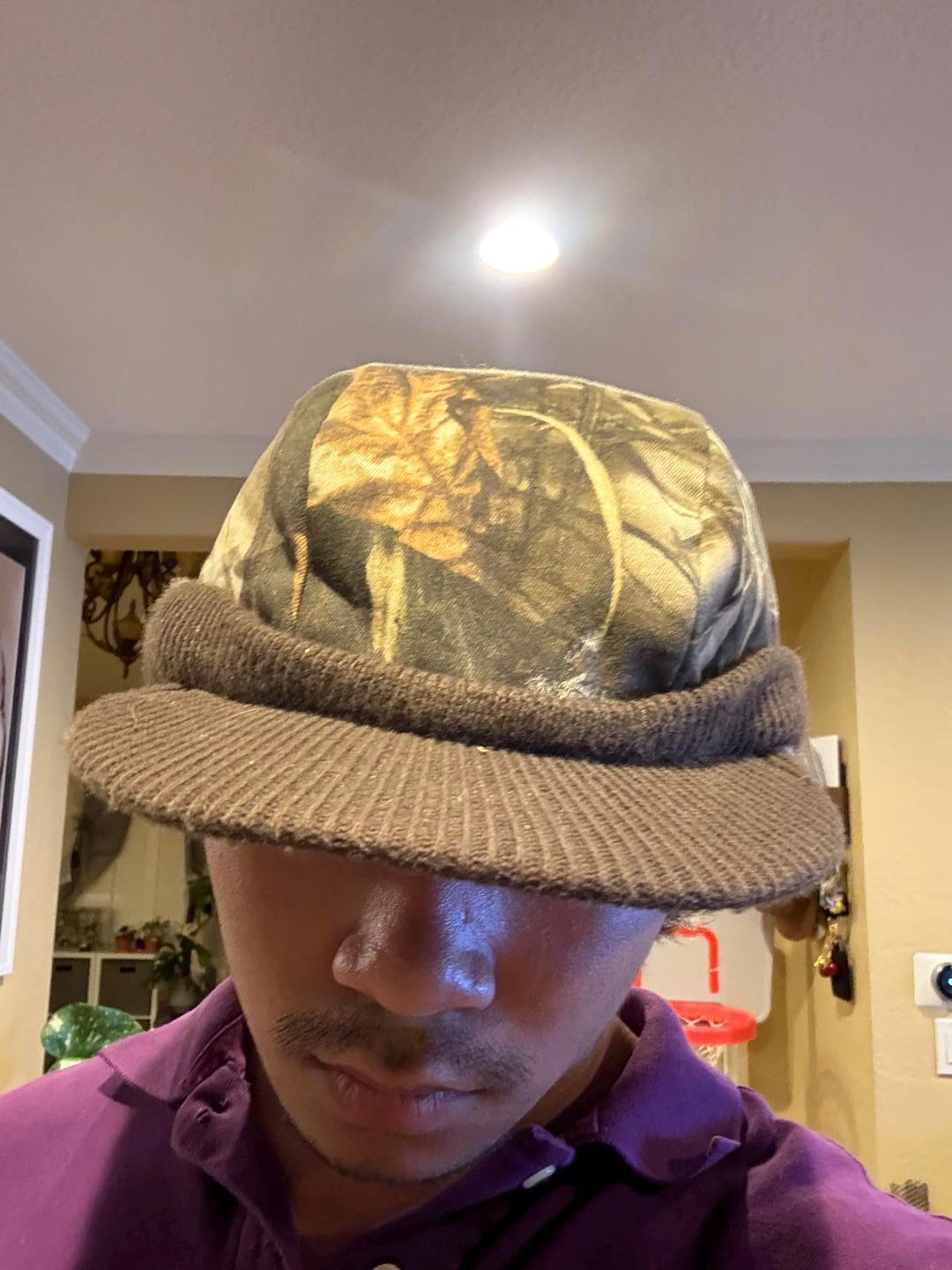 Outdoor Cap Cozy Camouflage Knit Brim Hat - Etsy
