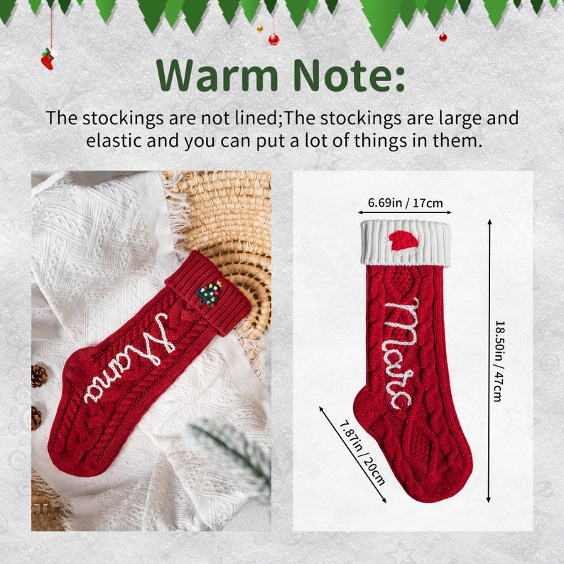 Personalized Christmas Stockings｜christmas Family Gifts ｜knitted Family ...