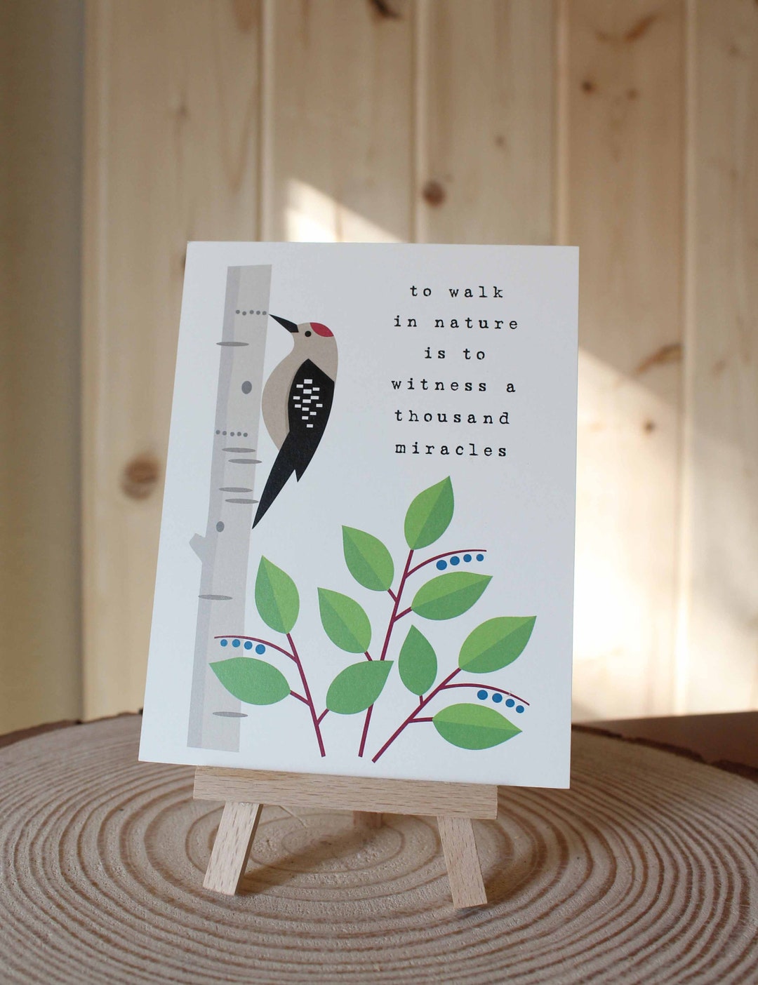 Nature Print, Small Print, Woodland Print, Nature Quote - Etsy