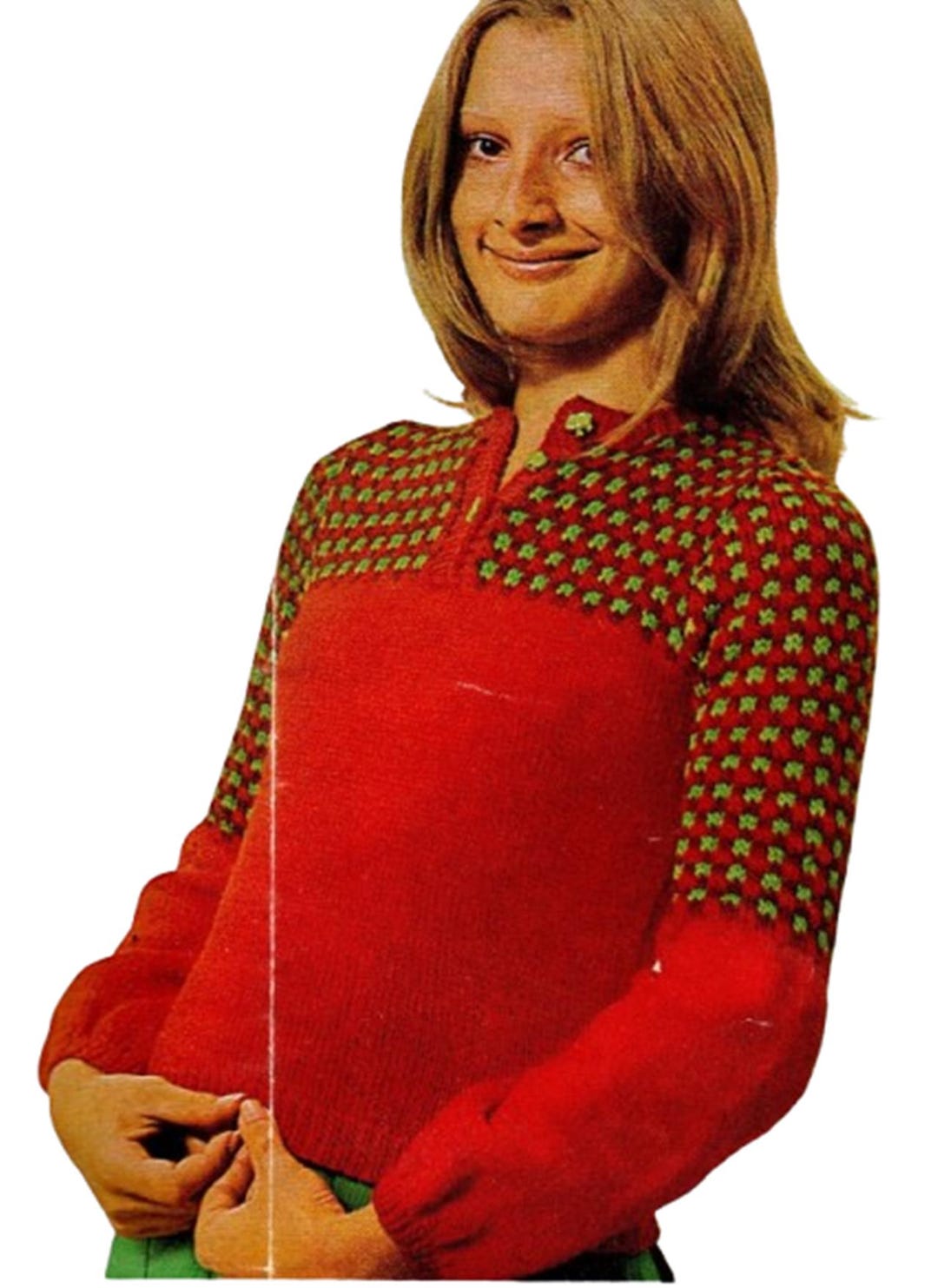 1970s Jumper Knitting Pattern (PDF Download) - Etsy