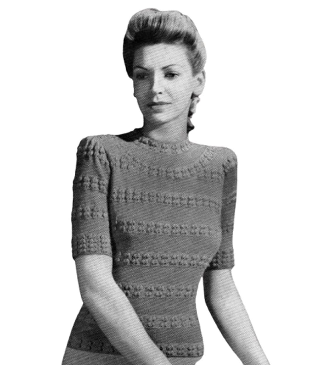 1940s "janet" Short-sleeved Jumper Pattern (PDF Download) - Etsy